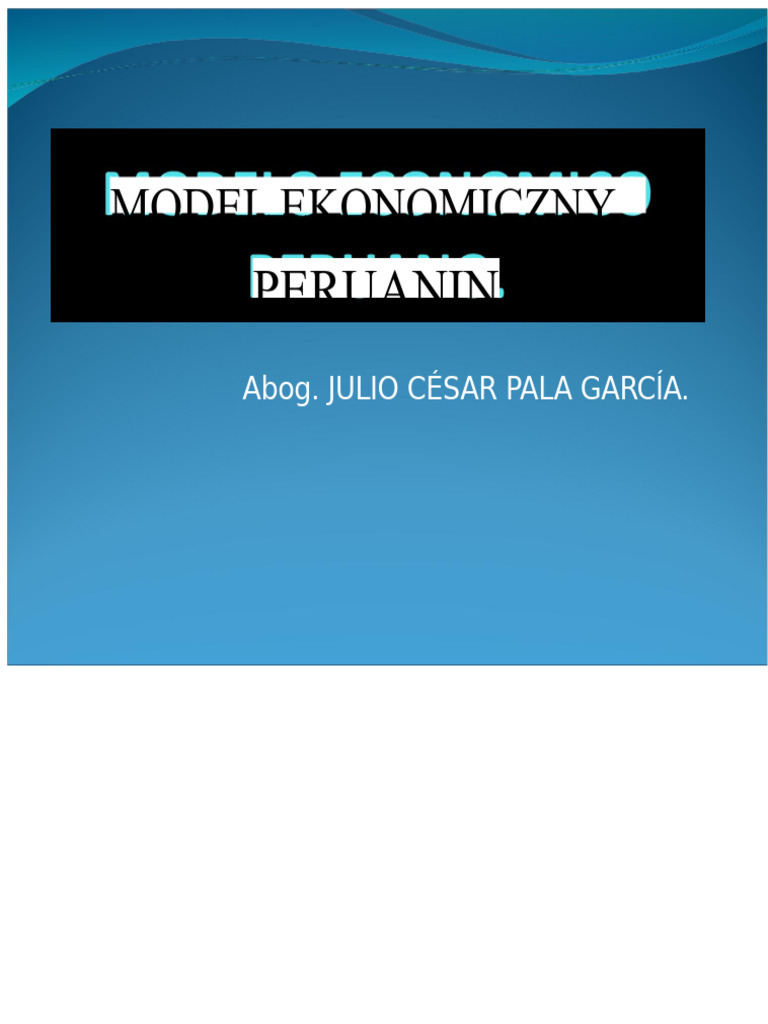 Model gospodarczy Peru. | PDF