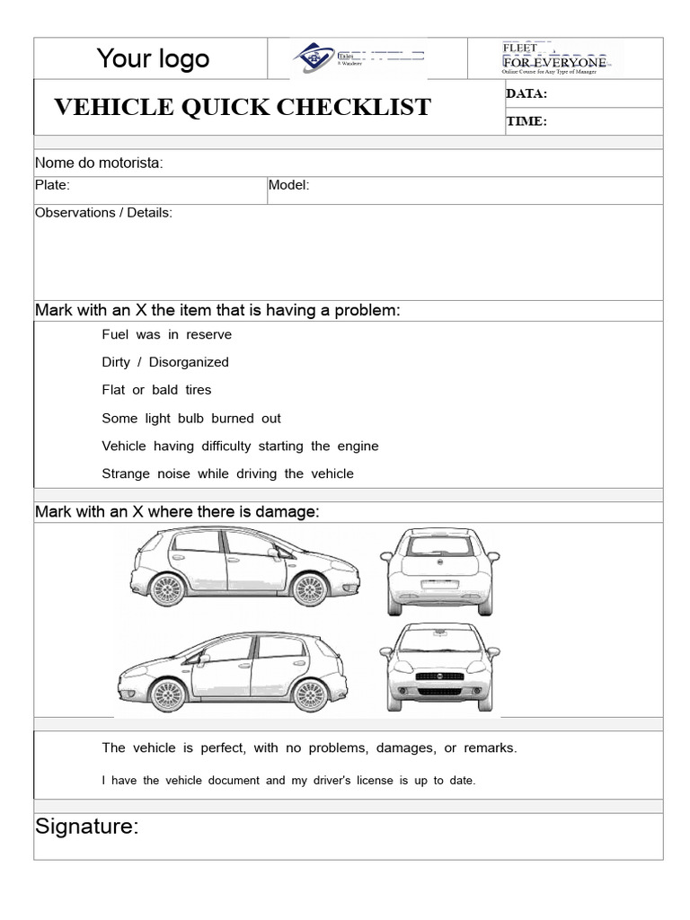 Quick Vehicle Checklist | PDF