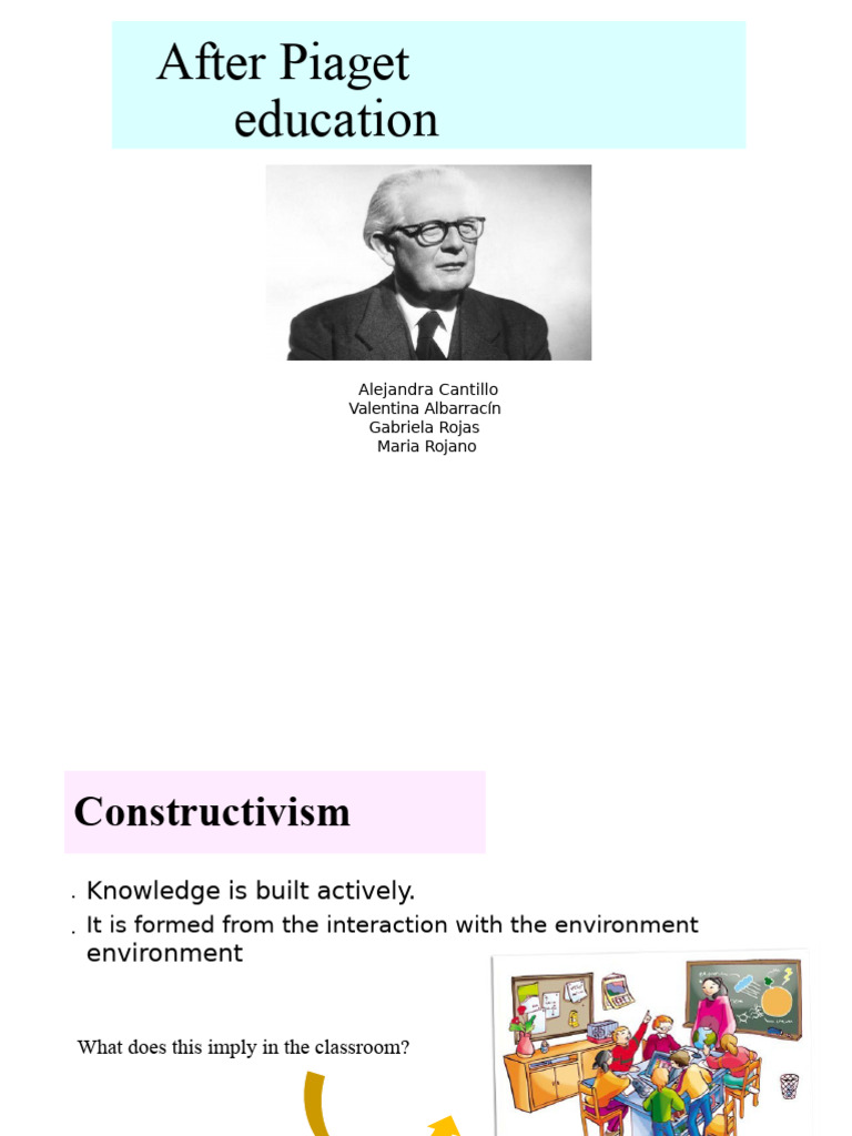 Contributions of Piaget To Education | PDF