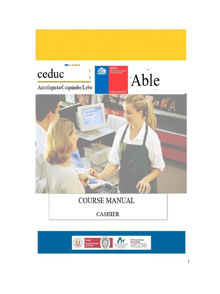 Cashier Manual | PDF | Occupational Safety And Health | Point Of Sale
