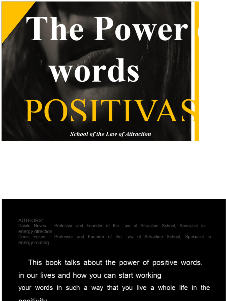 E-Book - The Power of Positive Words | PDF | Law Of Attraction (New ...