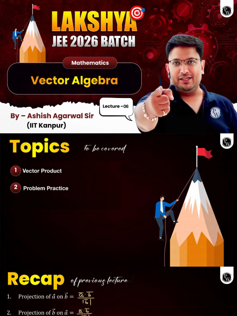 Vector Algebra 06 Class Notes | PDF