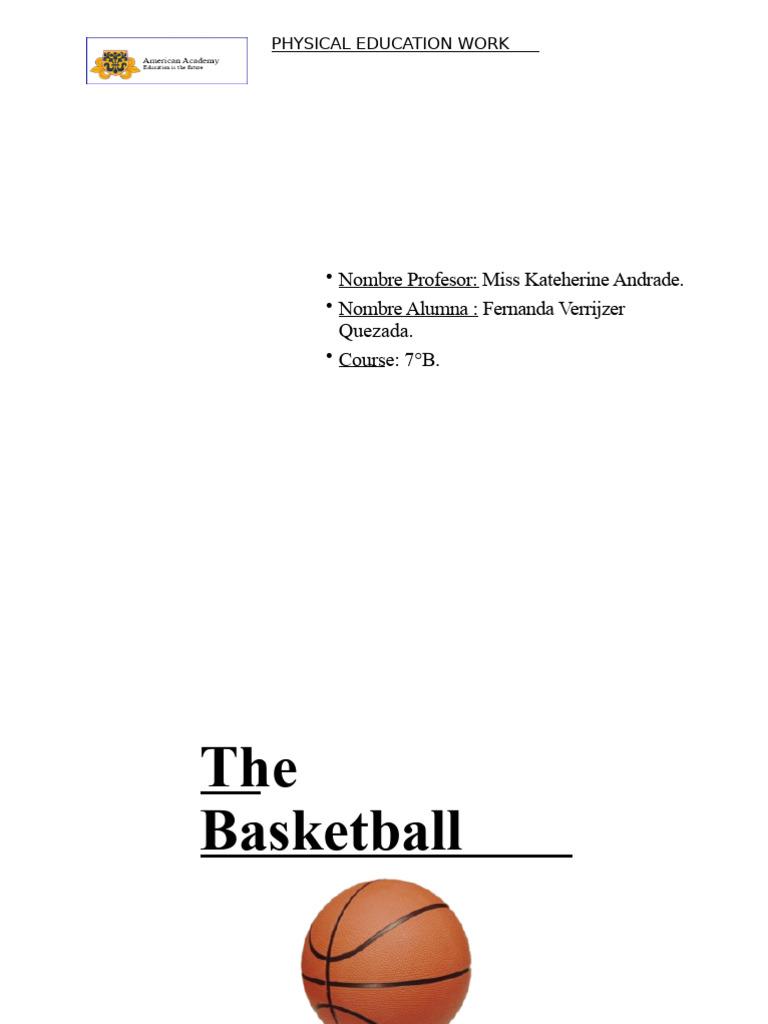 Physical Education Work | PDF | Sports | National Basketball Association
