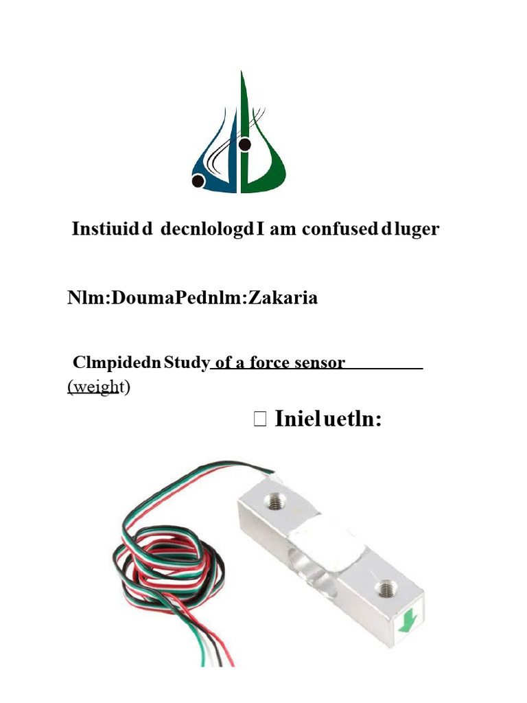 Report 3: Study of a force sensor | PDF | Sensor | Force