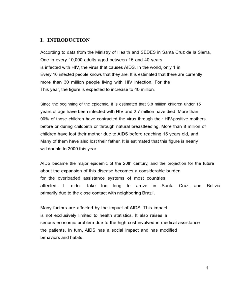 AIDS REPORT.docx | PDF | Hiv/Aids | Infection