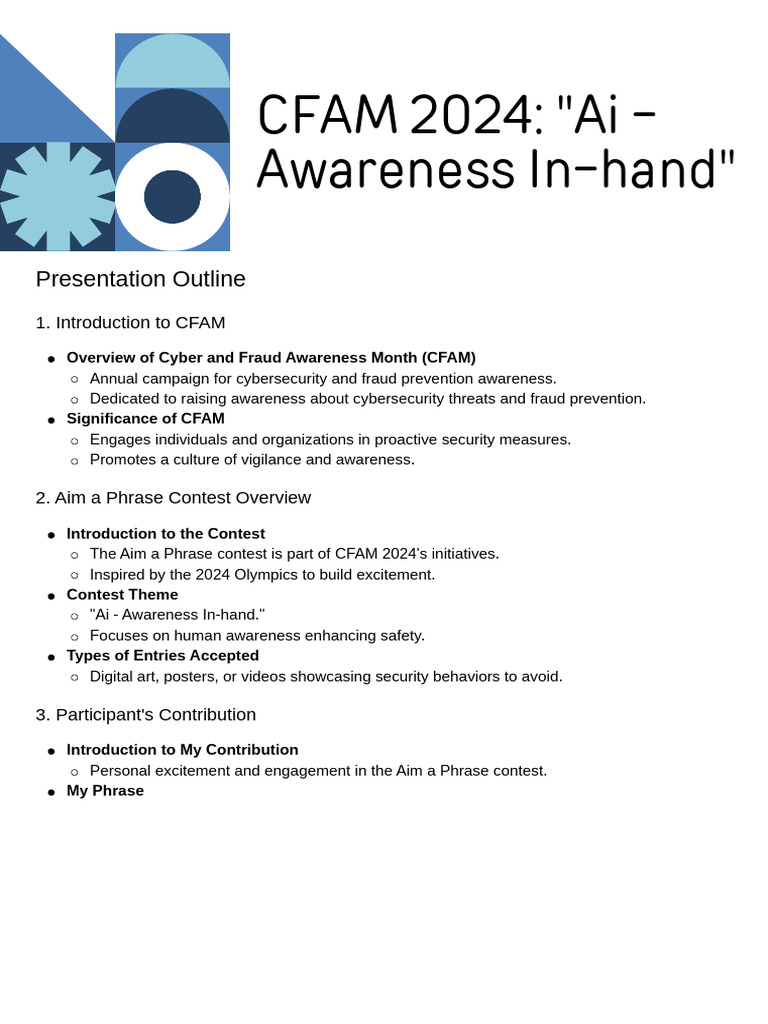 CFAM 2024 Ai - Awareness In-Hand | PDF | Computer Security | Security
