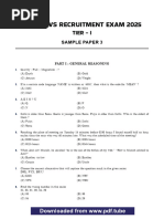 Kvs Tier 1 Sample Paper Set 14 | PDF