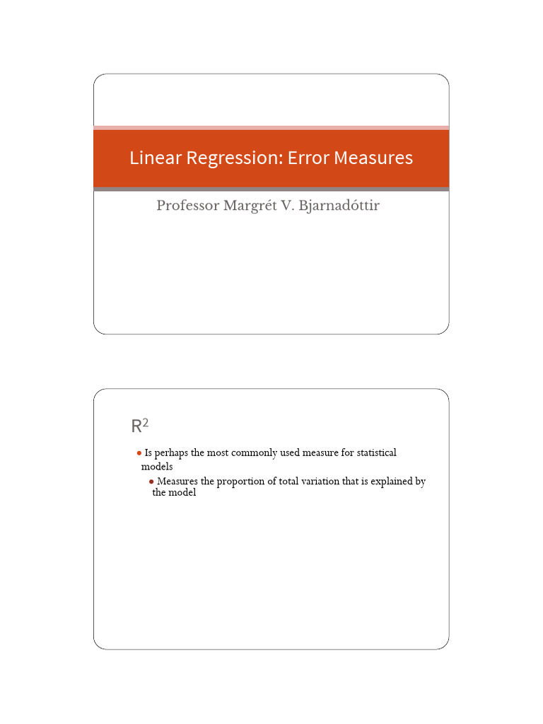 Understanding Linear Regression Errors | PDF | Errors And Residuals ...