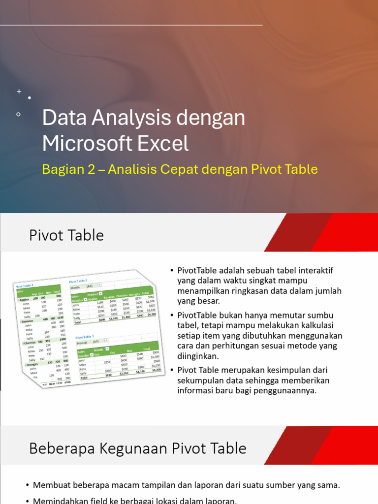 Part 2 Pivot Table | PDF