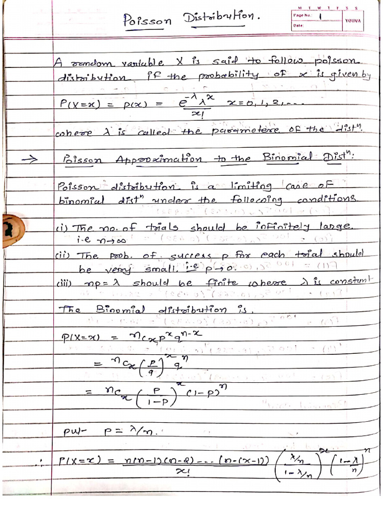 Unit - 5 - Poisson Distribution | PDF