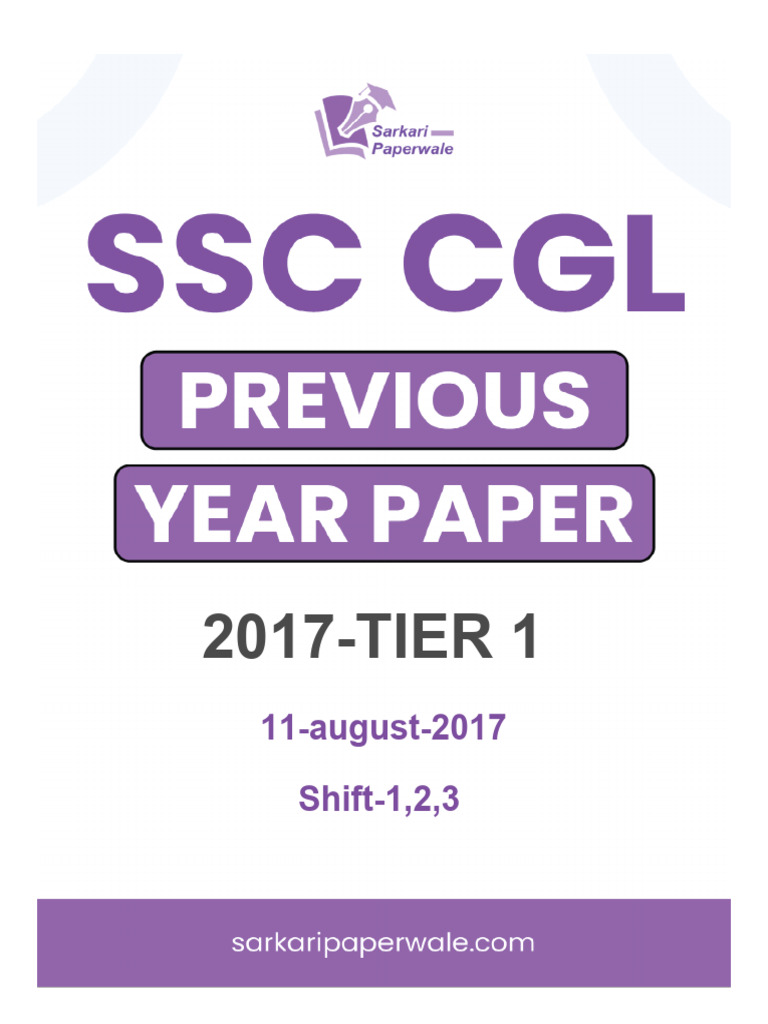 SSC_CGL_2017_Tier1_11-august-2017_Shift1_2_3 | PDF