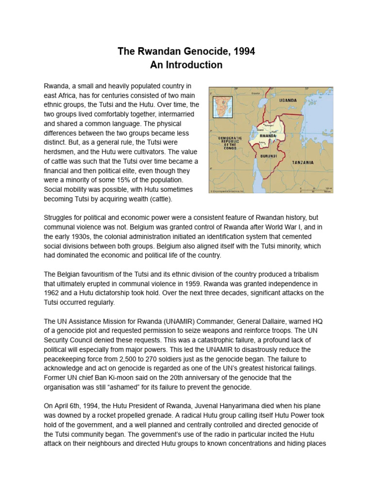 The Rwandan Genocide, 1994 | PDF | Tutsi | Hutu