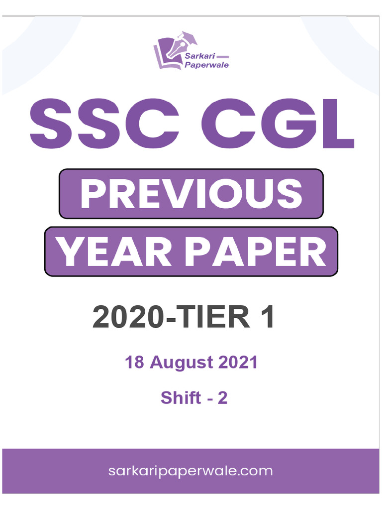 SSC_CGL_2020_Tier1_18-August-2021_Shift---2 | PDF