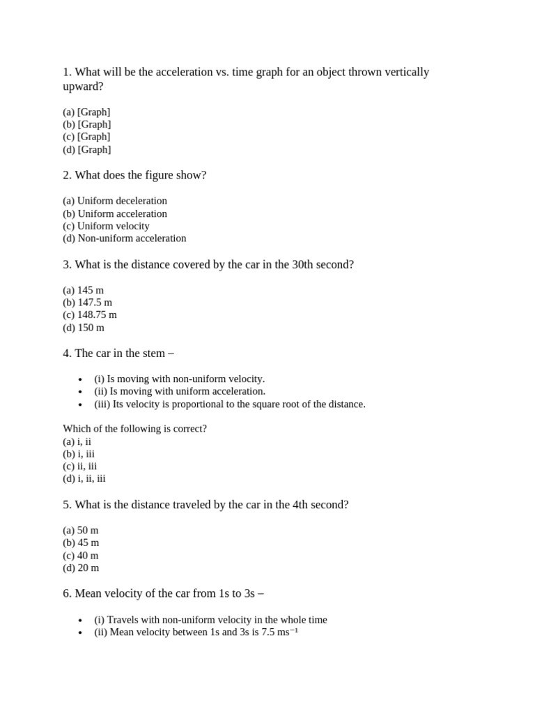 Graph | PDF | Acceleration | Velocity