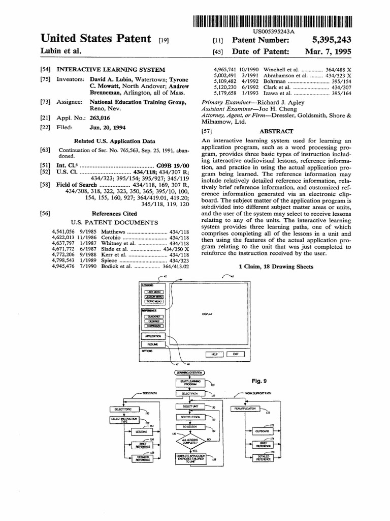 Contoh Paten Luar Negeri - Interactive Learning System | PDF | Cursor ...