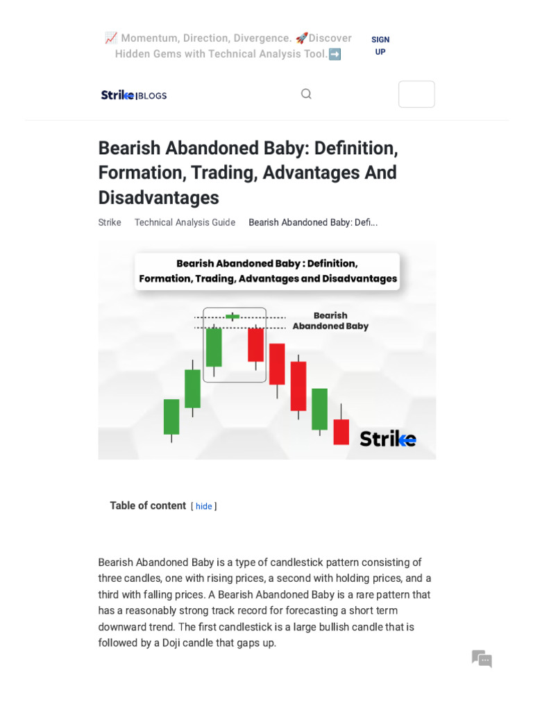 Bearish Abandoned Baby - Definition, Formation, Trading, Advantages ...