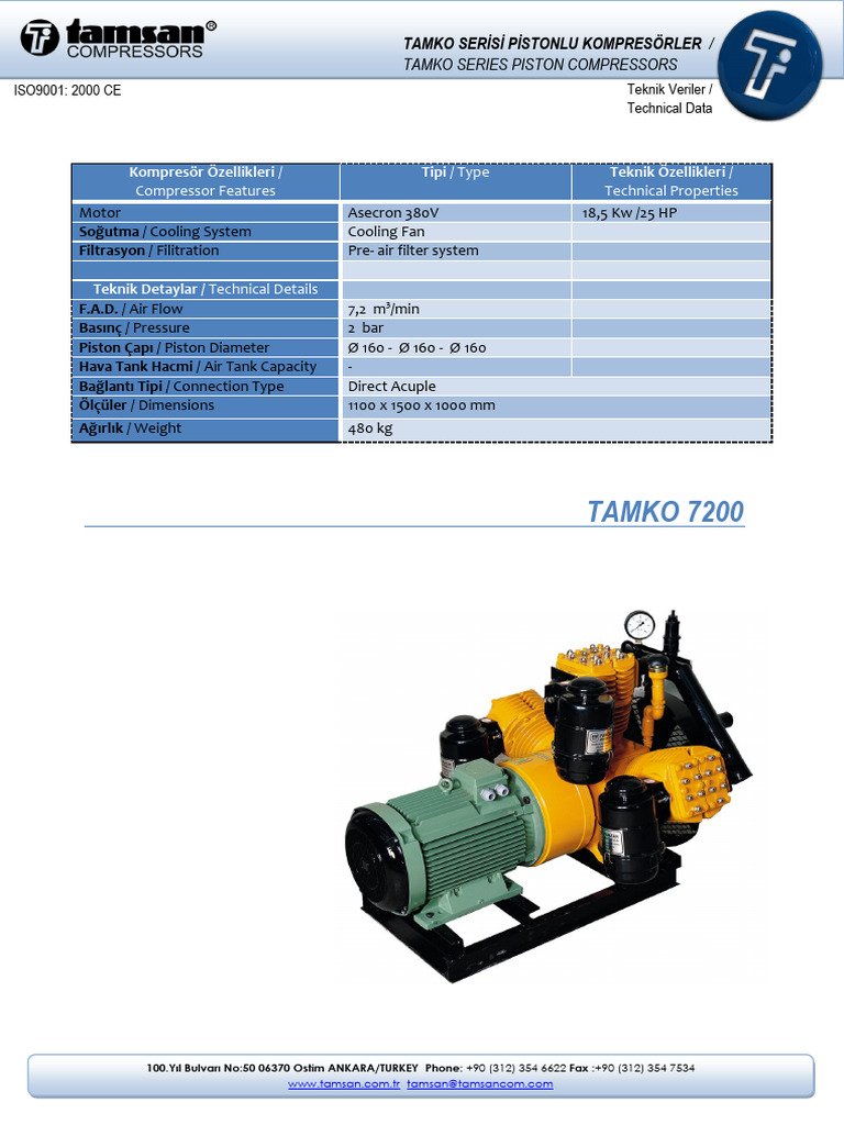 Tamko-7200 Katalog. | PDF