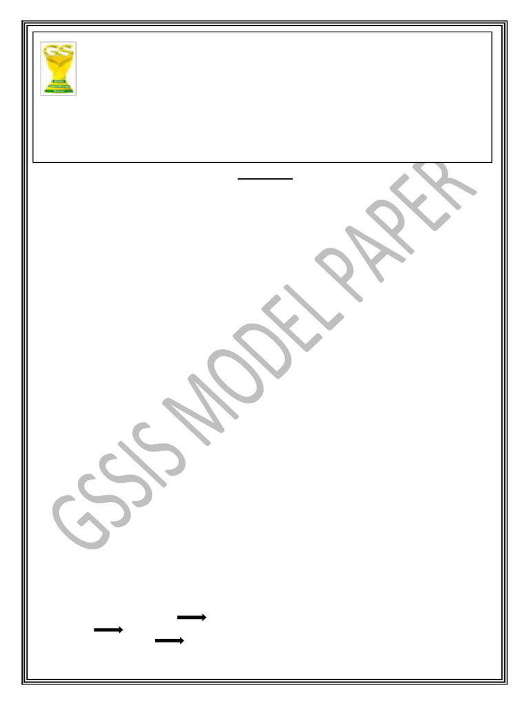 Grade VII Chemistry Model Paper 2025-26 | PDF | Chemical Reactions | Oxide