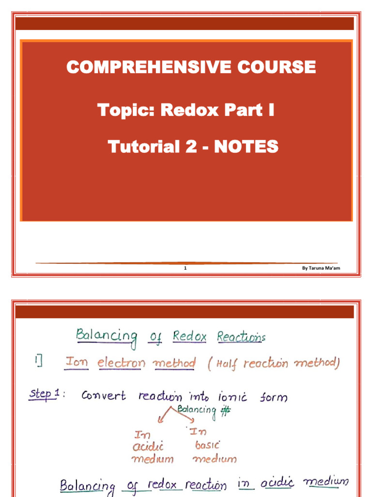 Redox_Tutorial2 C01 | PDF