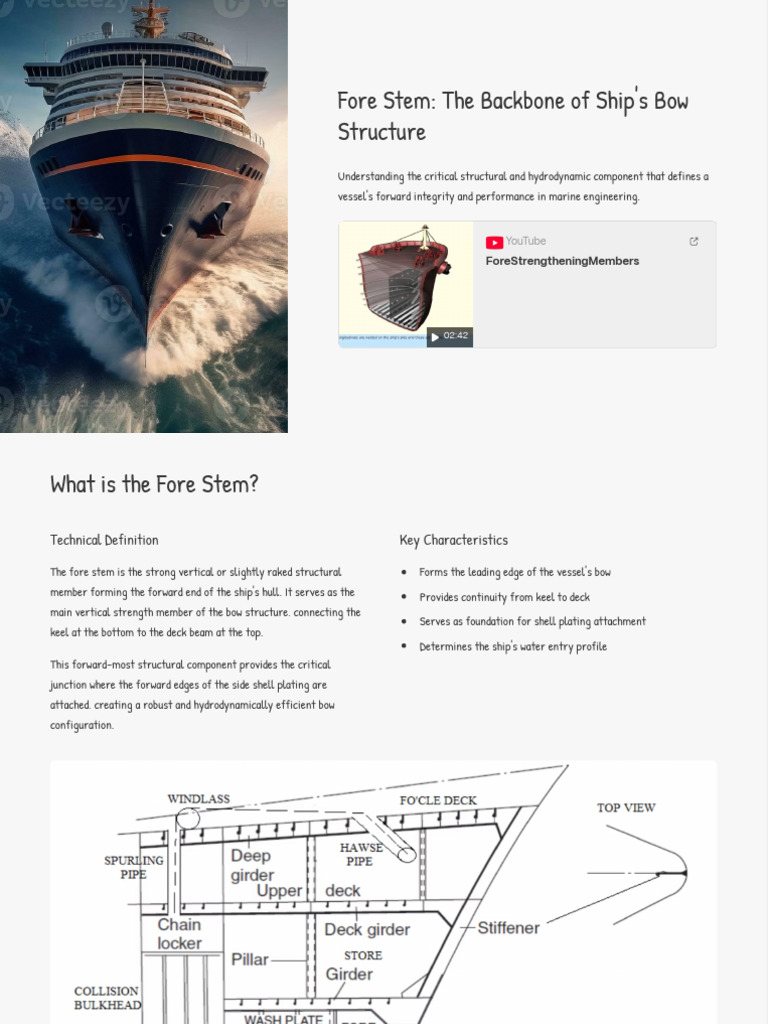 Fore Stem: Key to Ship Bow Integrity | PDF | Ships | Hull (Watercraft)