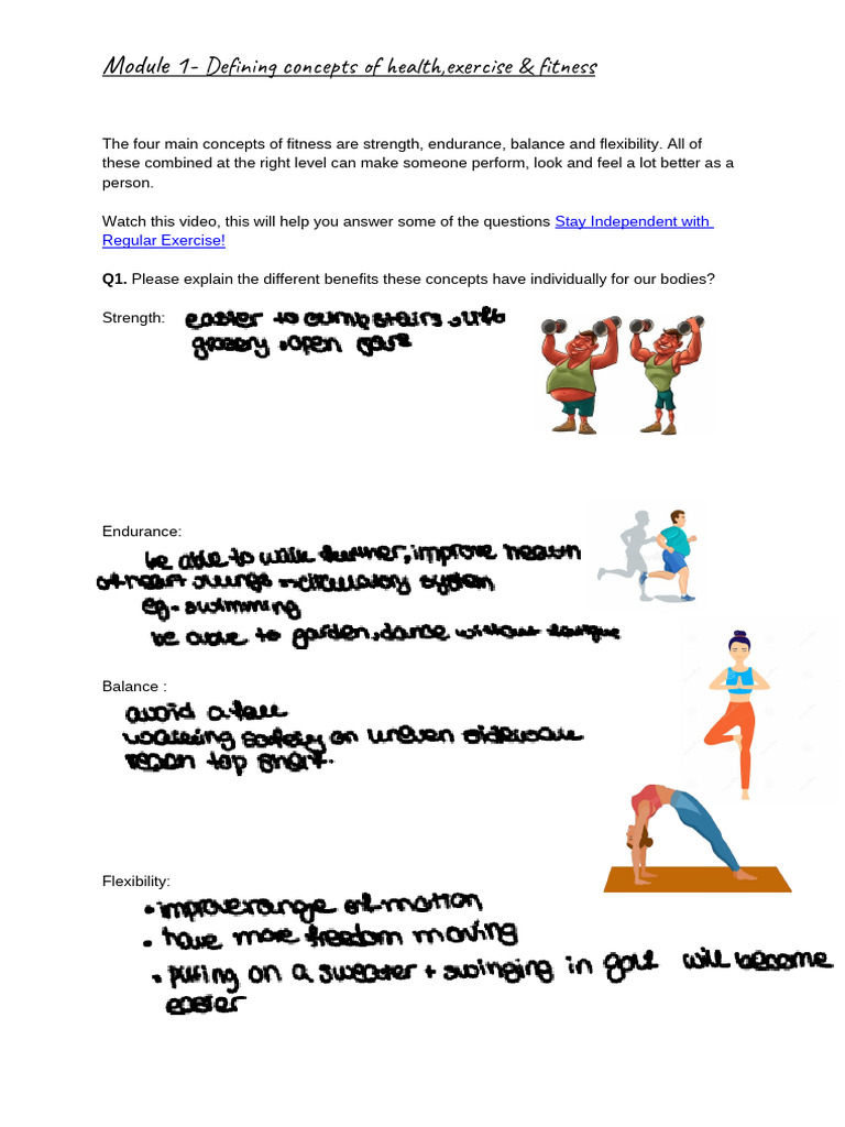 Module 1 - Defining Concepts of Health, Exercise and Fitness | PDF