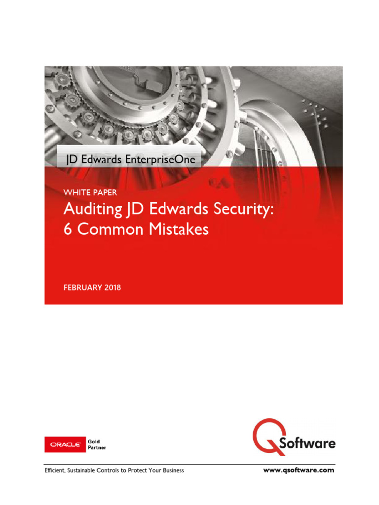 733 WP JDE E1 Auditing JD Edwards Security 6 Common Mistakes | PDF ...