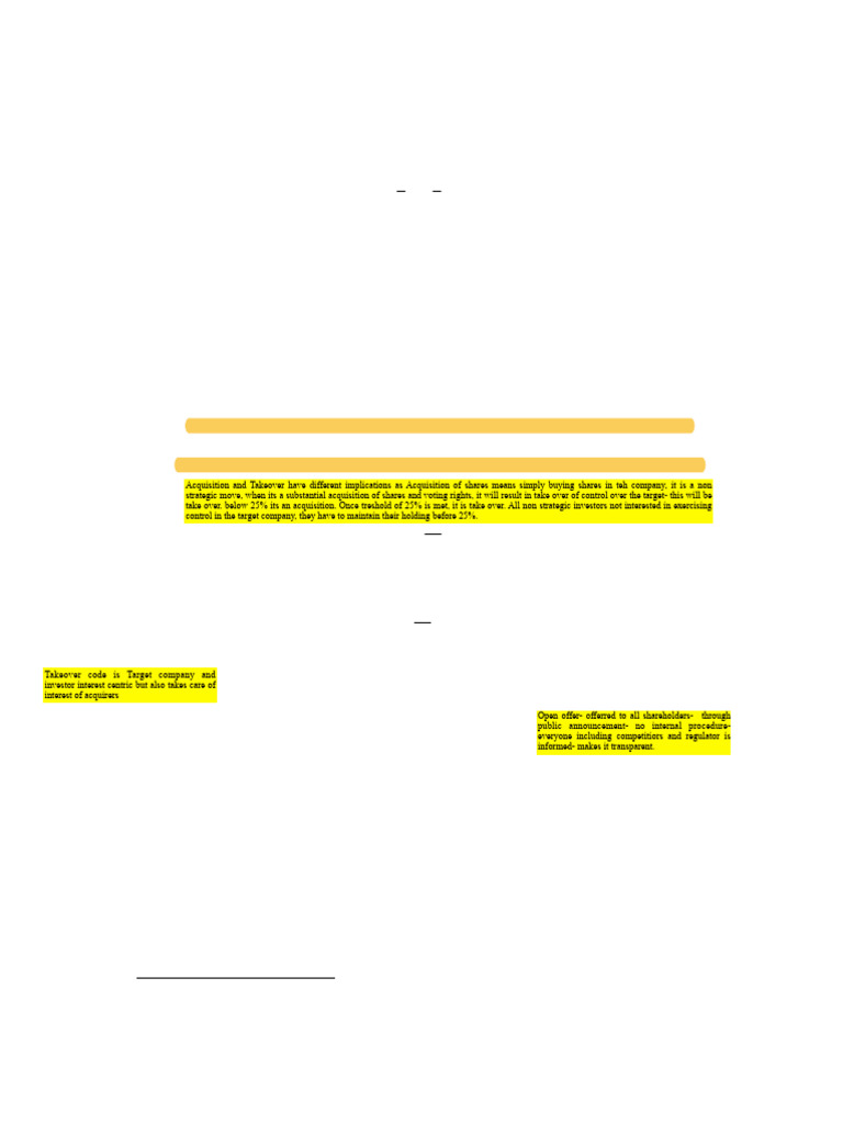 Latest Takeover Code | PDF | Mergers And Acquisitions | Securities ...