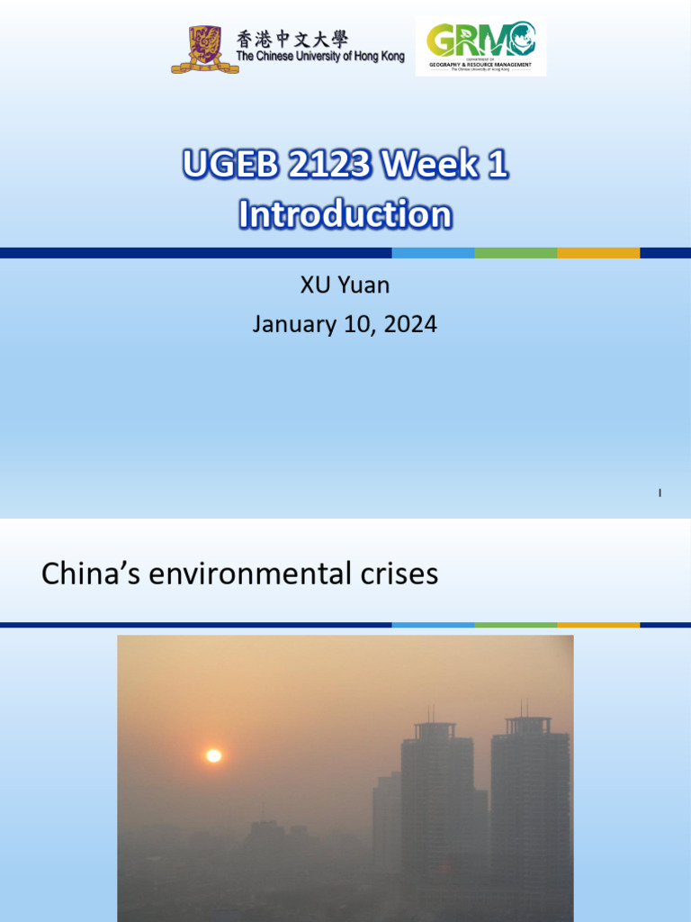 Week 1 Introduction Spring 2024 | PDF | Air Pollution | Gross Domestic ...