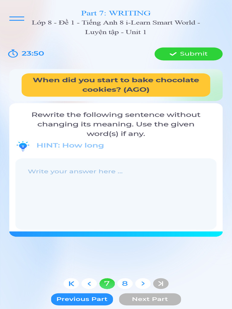 Sentence Rewrite Exercise for English 8 | PDF