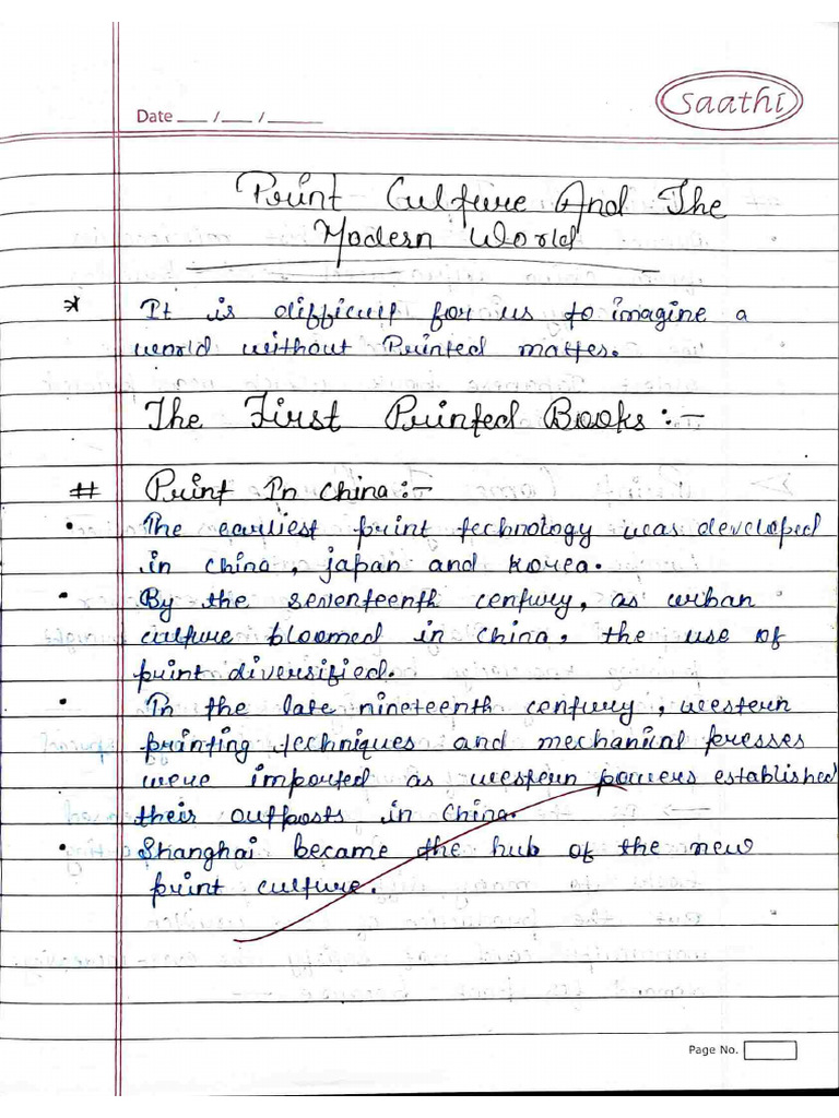 Print Culture and The Modern World Notes | PDF