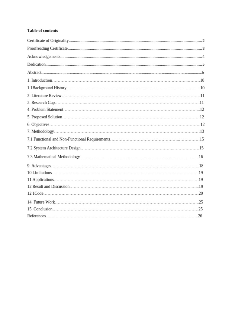 Comprehensive Research Document Outline | PDF