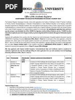 UOG 2026 Application Guidelines | PDF | Payments