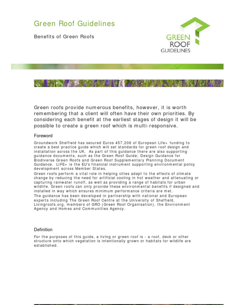 Green Roof Guide | PDF | Stormwater | Roof