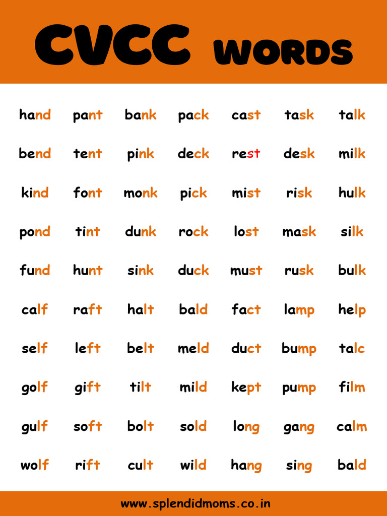 cvcc-ccvc-words-2 | PDF