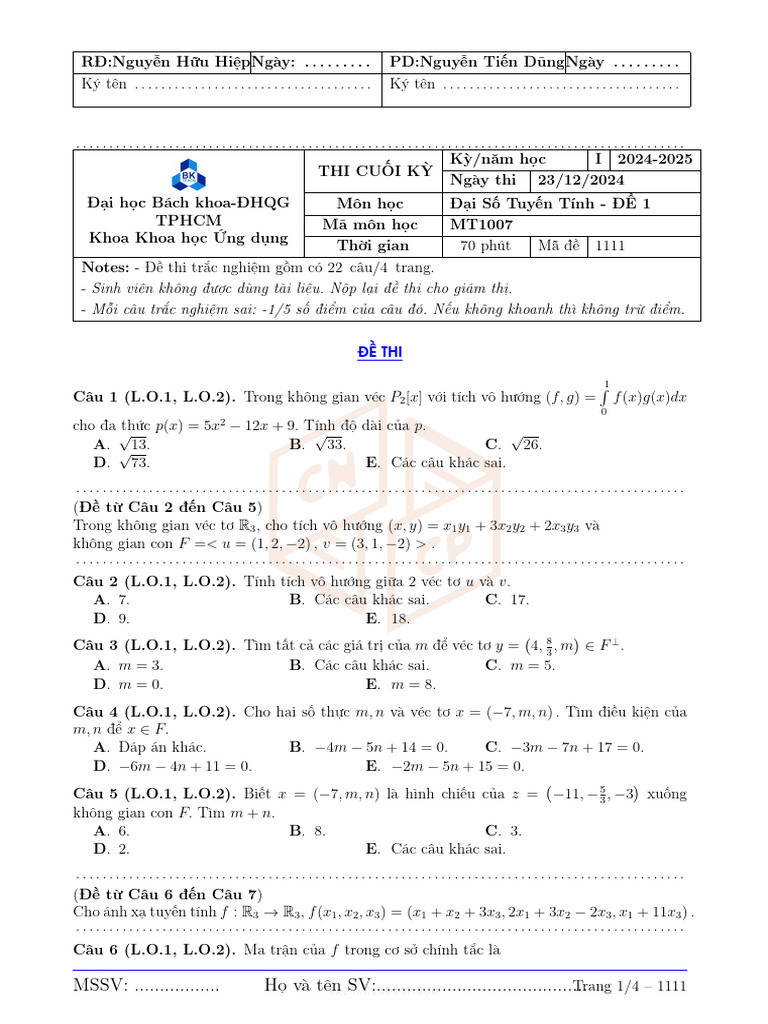 Final Linear 2 | PDF