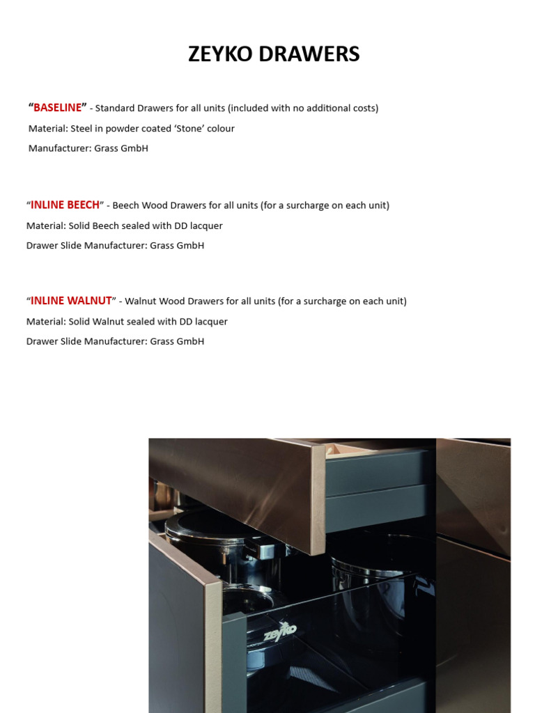 Zeyko Drawers & Inserts Examples | PDF