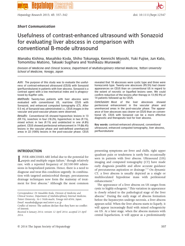 Hepatology Research - 2014 - Kishina - Usefulness of Contrast Enhanced ...
