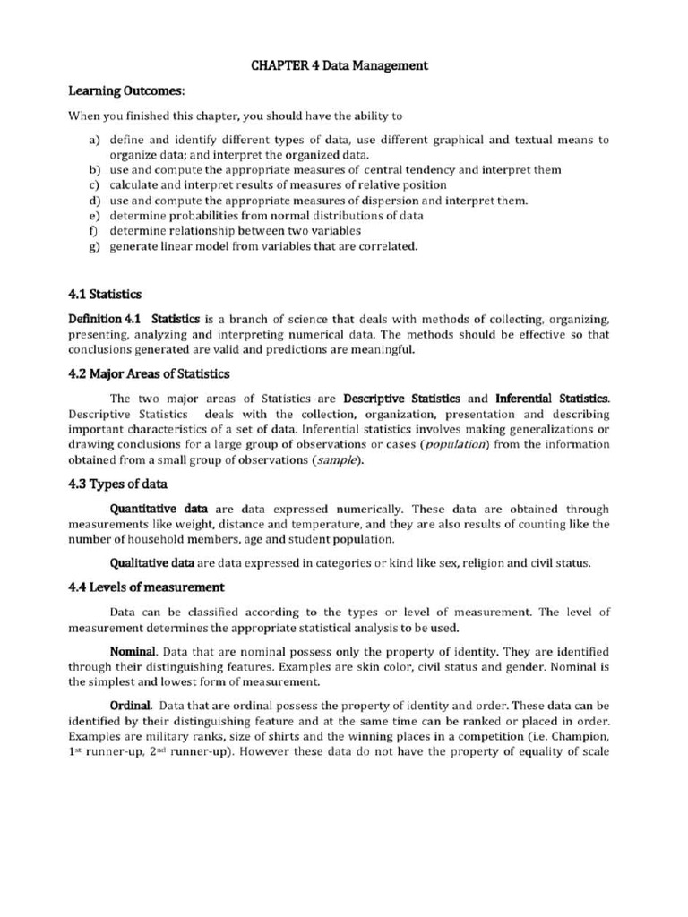 Chapter 5 Data Managementedit | PDF