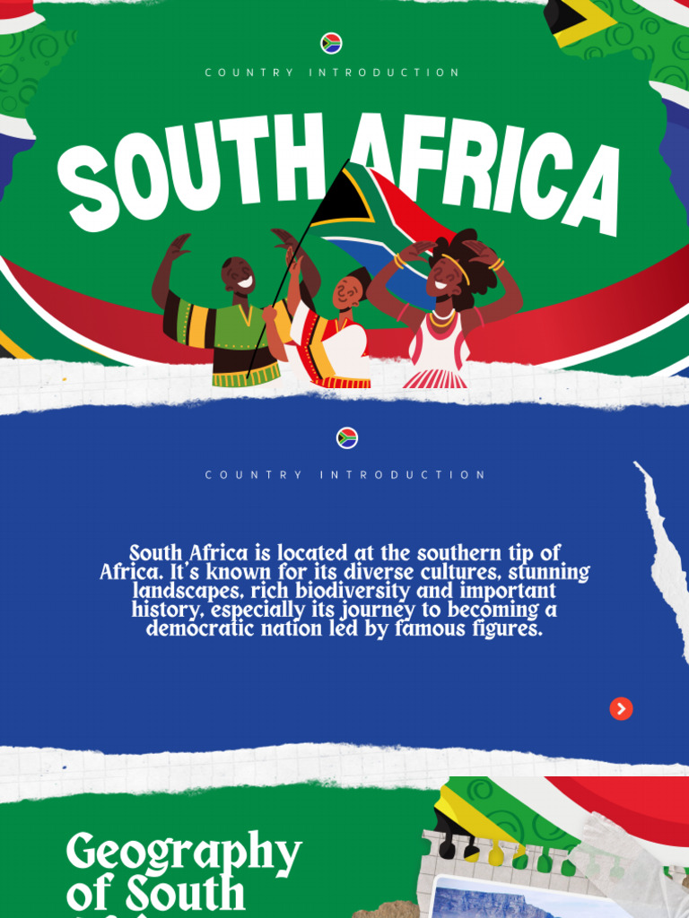 South Africa Introduction Presentation in Red and Green Colourful ...