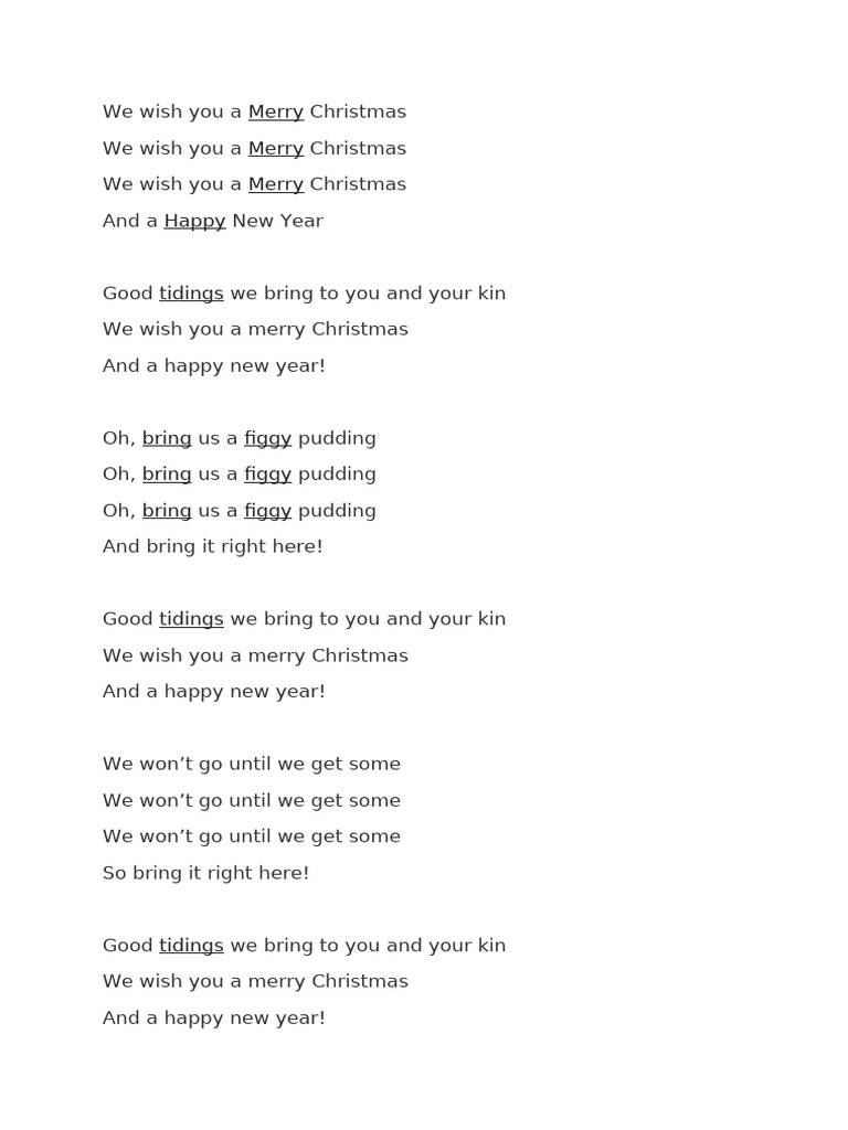 We Wish You A Merry Christmas | PDF