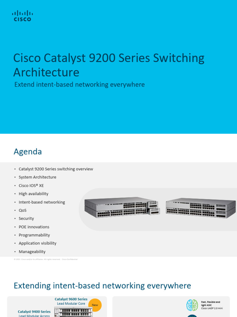 Cisco Catalyst 9200 Series Overview | PDF | Computer Architecture ...