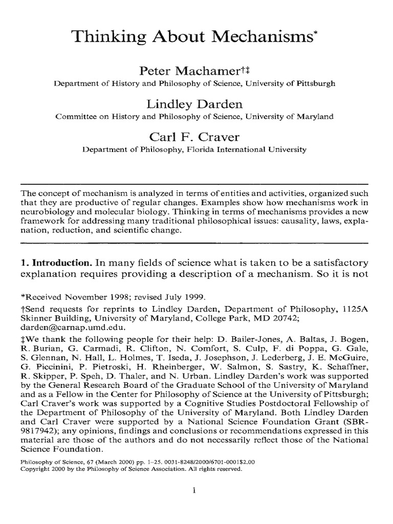 machamer.craver.about.mechanisms.00 | PDF | Membrane Potential | Synapse