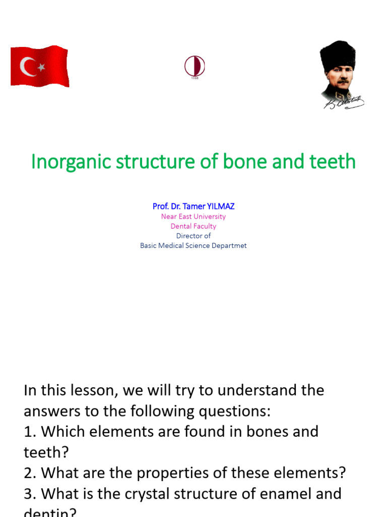 14) Inorganic Structure of The Tooth and Bone - Prof. Dr. Tamer Yılmaz ...