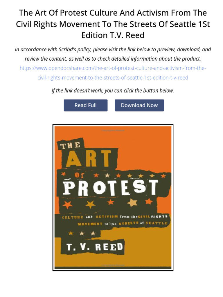 The Art of Protest Culture and Activism from the Civil Rights Movement ...