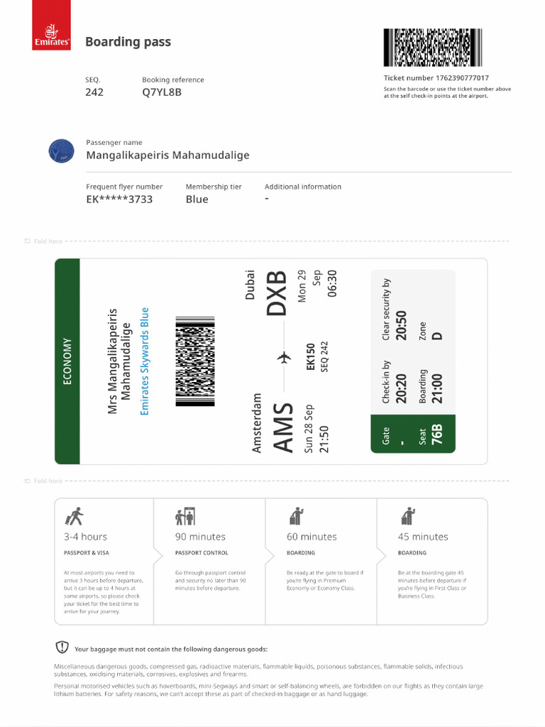 Boarding Passes | PDF