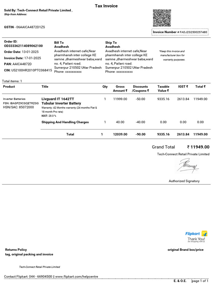 Od 333362114089062100 | PDF | Payments | Taxes