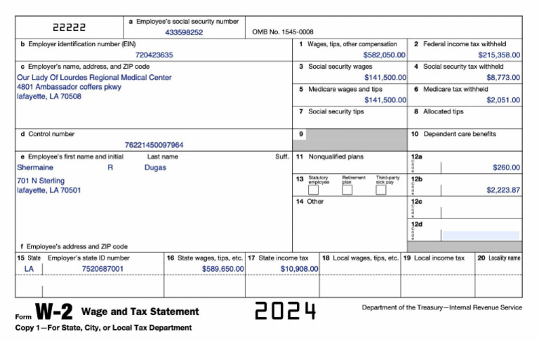 2023 W2 Form | PDF