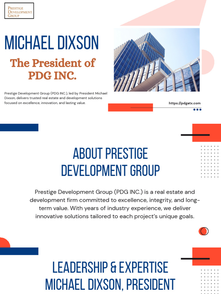 Michael Dixson | PDG Group Real Estate Development Leader | PDF