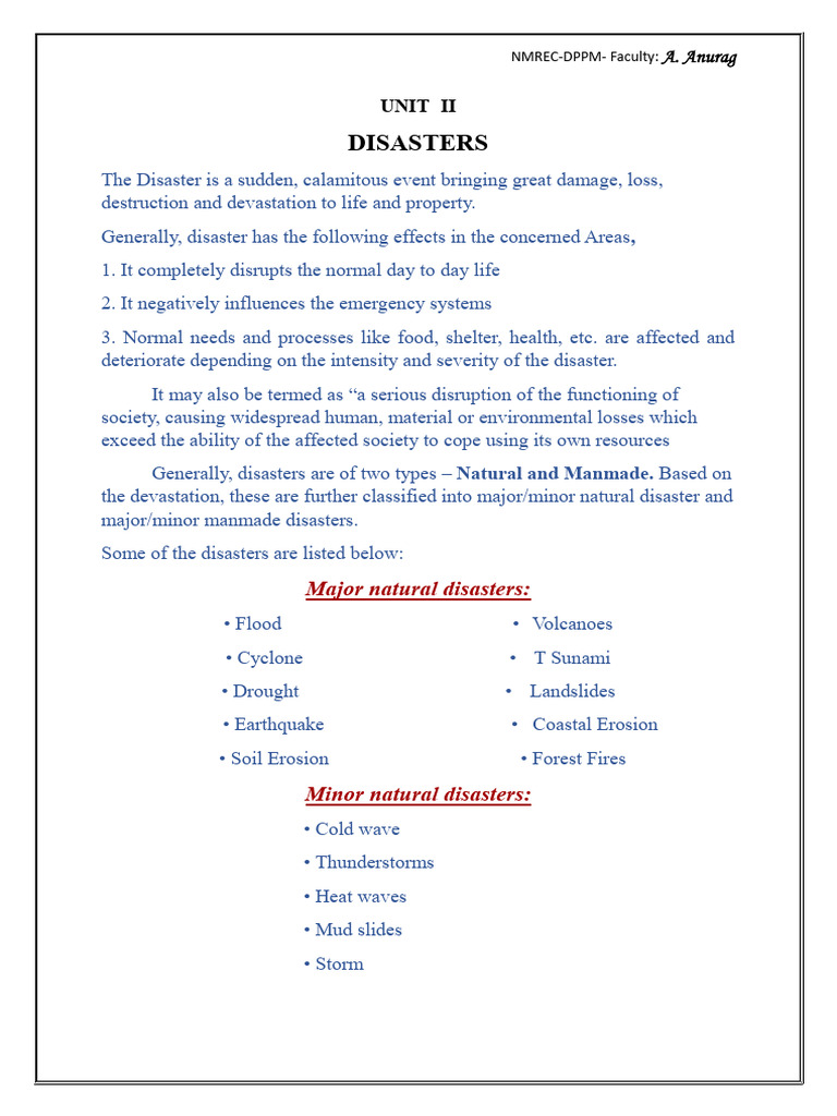 Dppm Unit- II | PDF | Flood | Tropical Cyclones