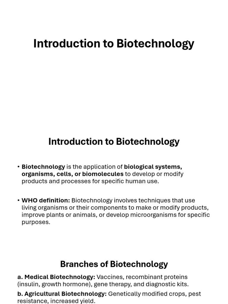 Introduction to Biotechnologt | PDF | Stem Cell | Cell Potency